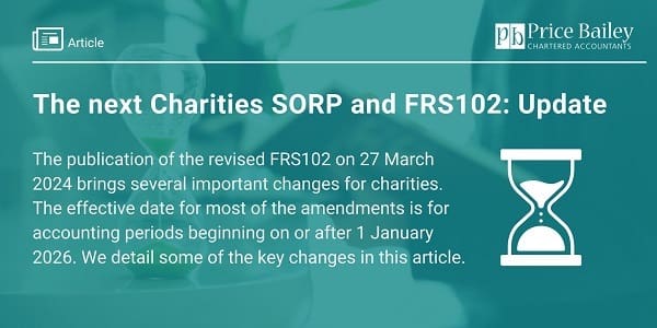 The next Charities SORP and FRS102 update