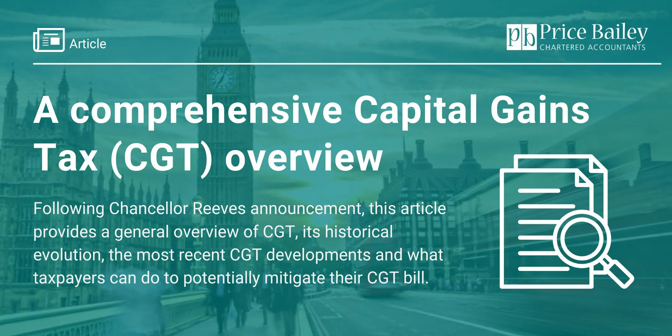 A comprehensive Capital Gains Tax (CGT) overview | Price Bailey ...