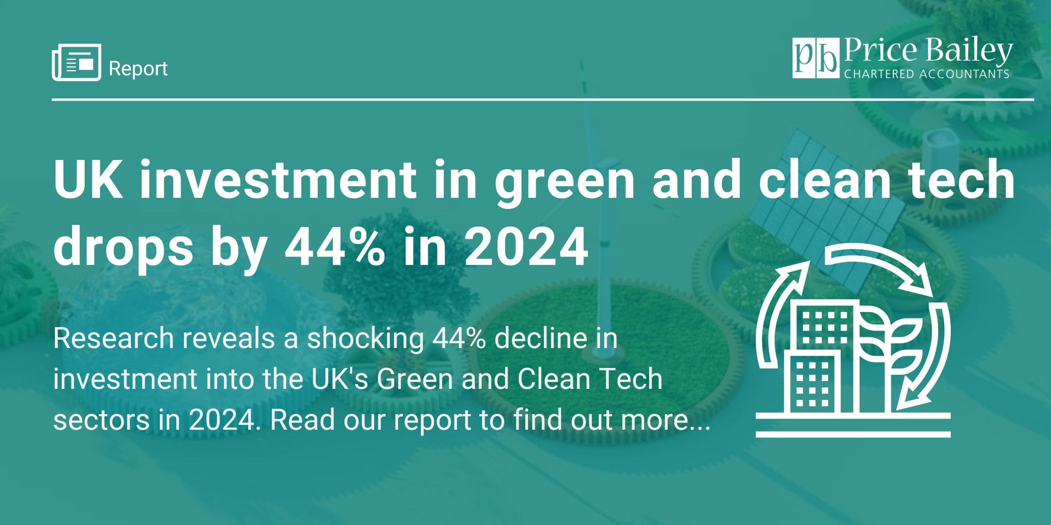 UK investment in green and clean tech drops by 44% in 2024 | Price ...